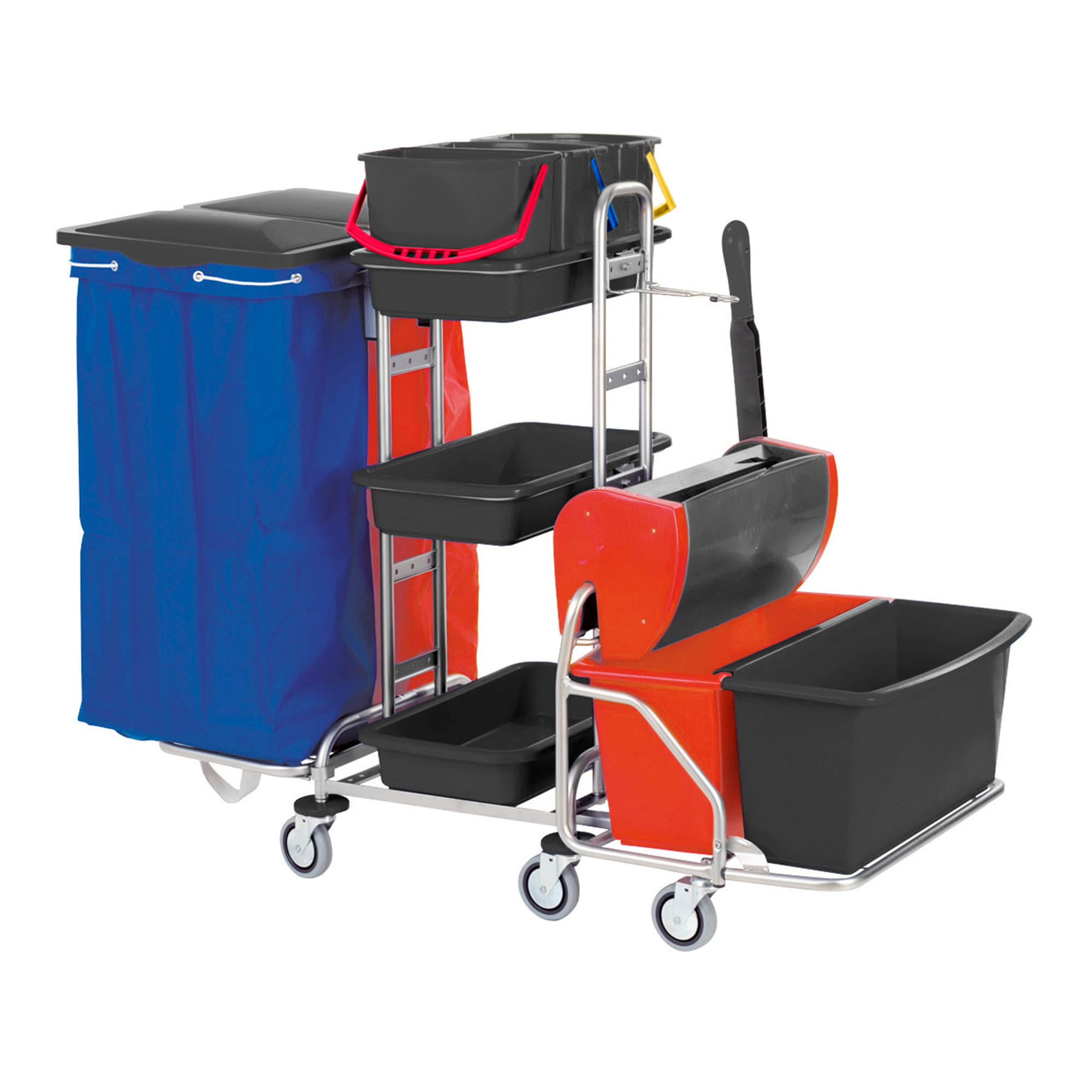 Vermop Variant Twixter-Press Reinigungswagen Edelstahl